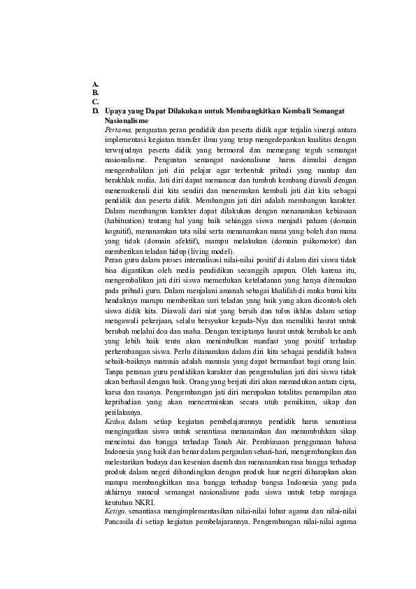 (DOC) Draft Esai Kompetisi Debat Antar SMA