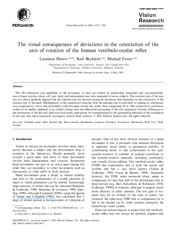 (PDF) The visual consequences of deviations in the orientation of the ...