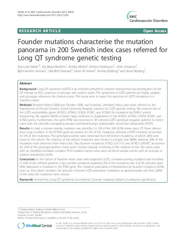 (PDF) Founder mutations characterise the mutation panorama in 200 ...