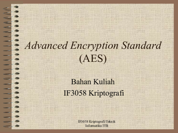 (PPT) Advanced Encryption Standard AES