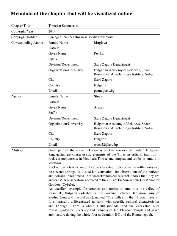 (PDF) Thracian Sanctuaries