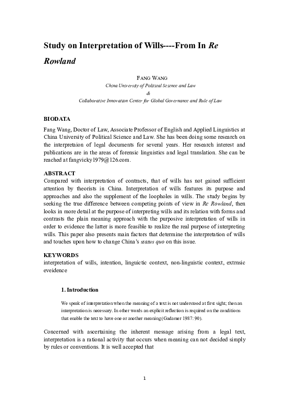 (DOC) interpretation of wills