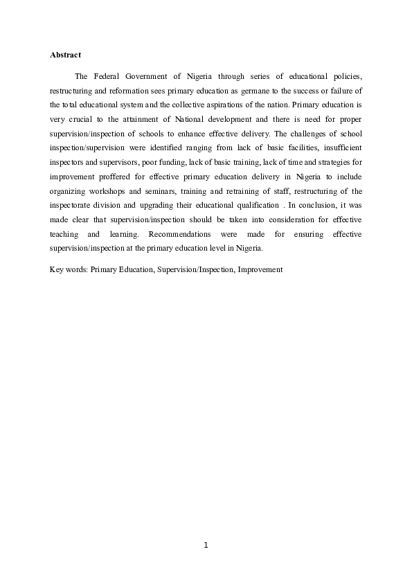 (DOC) MAIN WORK on supervision corrected version | Nkechi Obiweluozor ...