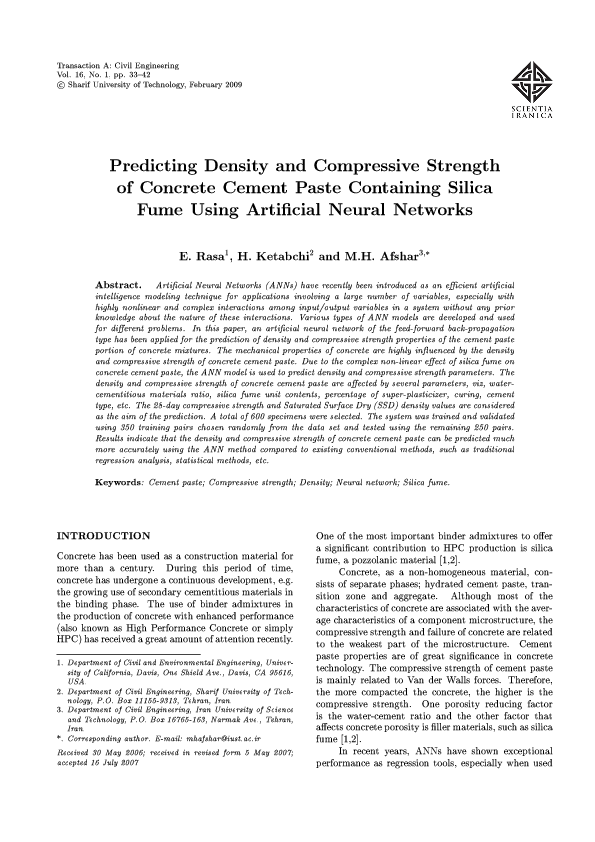 (PDF) Predicting density and compressive strength of concrete cement paste containing silica ...
