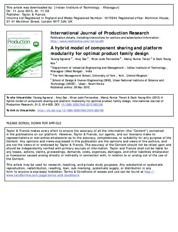(PDF) A hybrid model of component sharing and platform modularity for ...