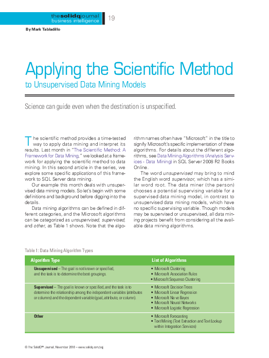 (PDF) Applying the Scientific Method