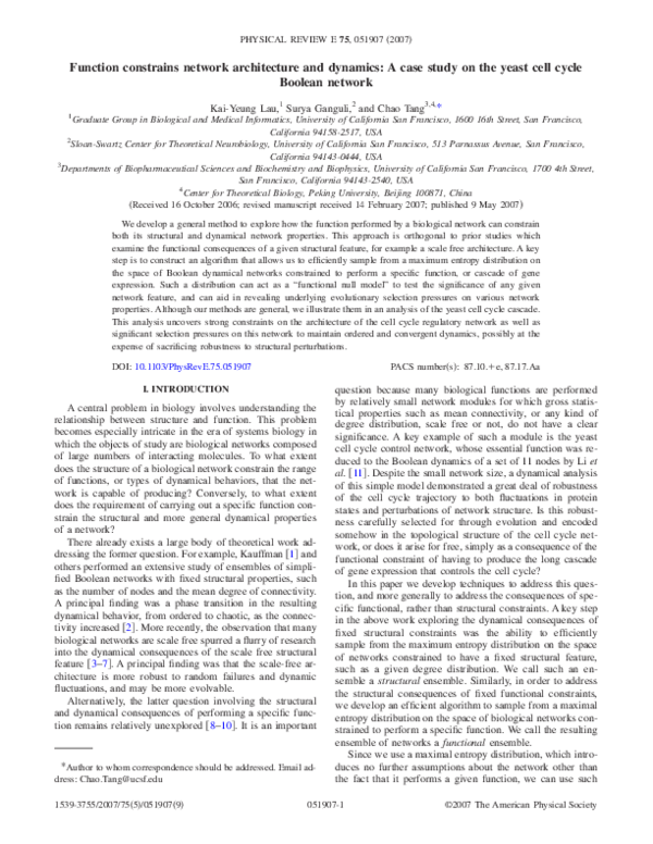Pdf Function Constrains Network Architecture And Dynamics A Case