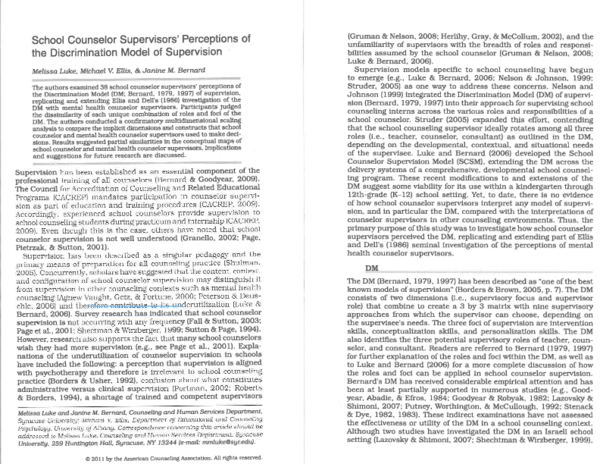 (PDF) School Counselor Supervisors' Perceptions of the Discrimination ...