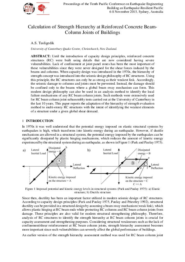 Calculation of Strength Hierarchy at Reinforced Concrete Beam-Column ...
