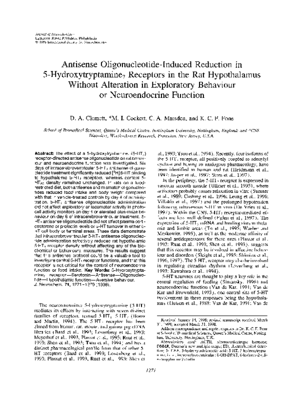 (PDF) Antisense Oligonucleotide-Induced Reduction in 5 ...