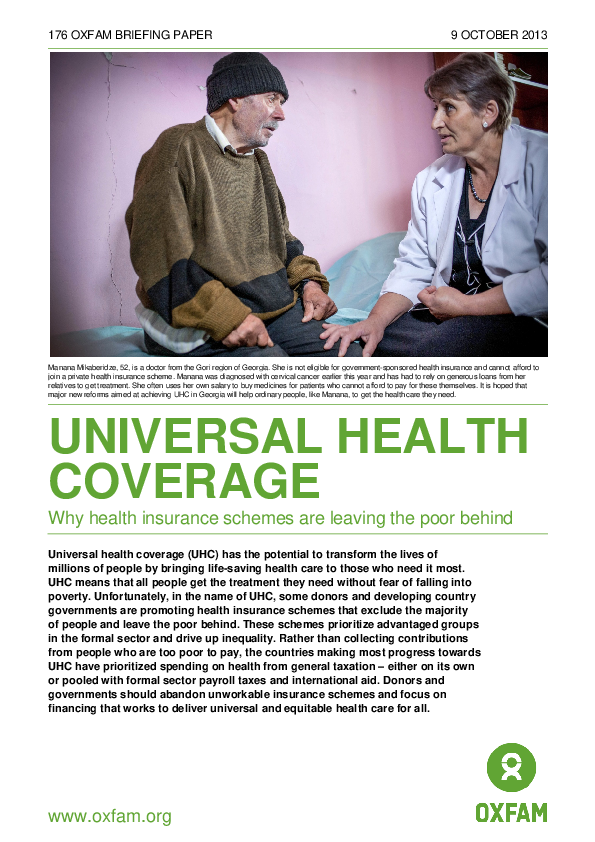 (PDF) Universal Health Coverage: Why health insurance schemes are ...
