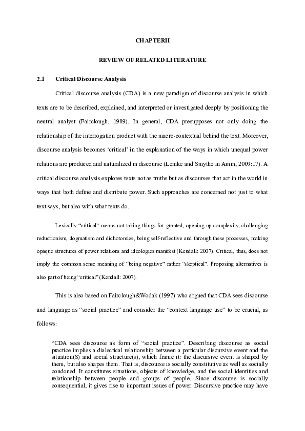 (DOC) CHAPTER II Critical discourse analysis on metaphor