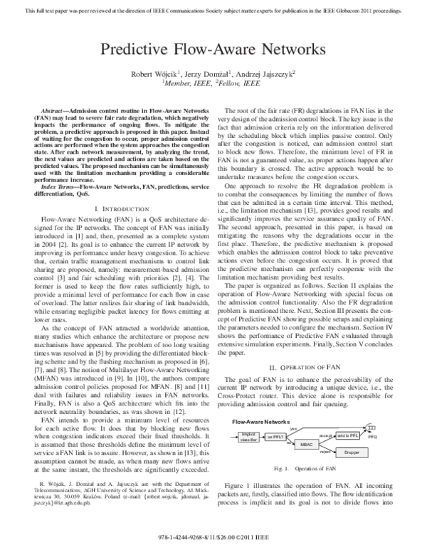 (PDF) Predictive Flow-Aware Networks