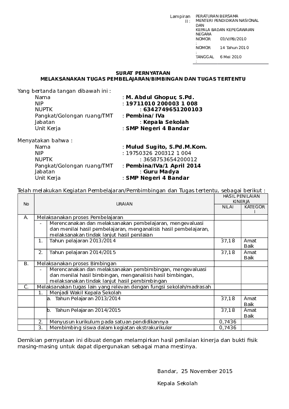 (DOC) Surat Pernyataan KBM