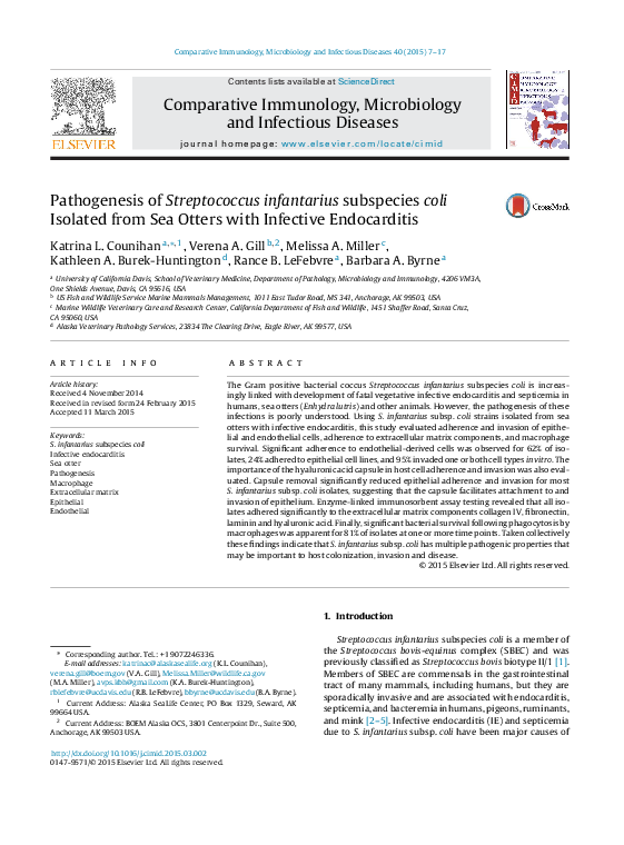 (PDF) Pathogenesis of Streptococcus infantarius subspecies coli ...