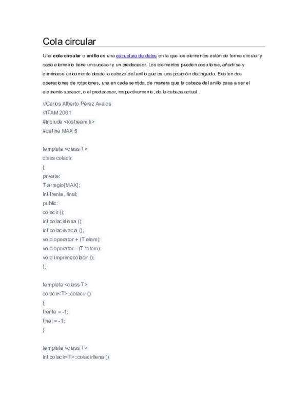 (DOC) Cola circular | Jaime Uriel Gomez Garcia - Academia.edu
