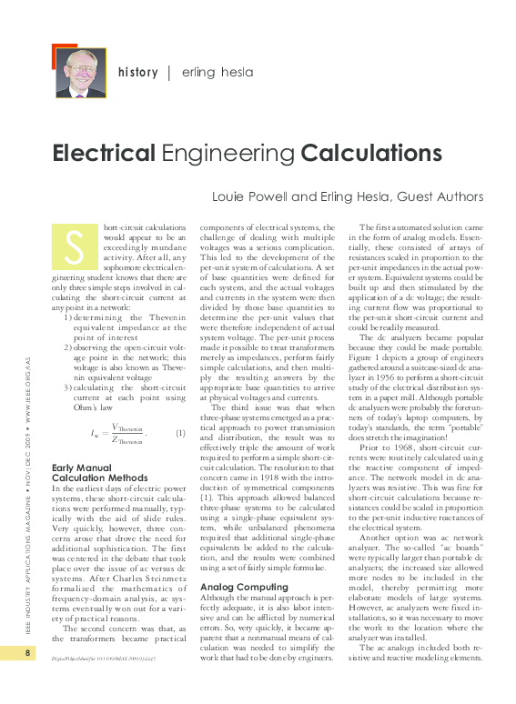 (PDF) Electrical engineering calculations [History]