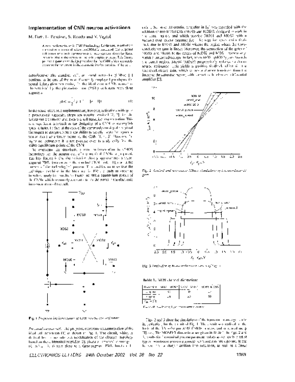 (PDF) Implementation of CNN neuron activations