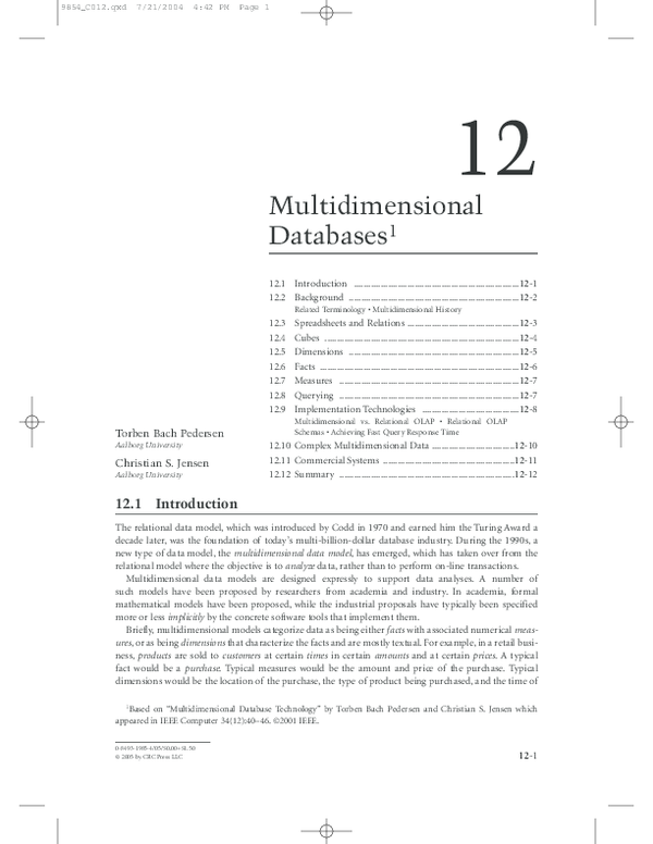 (PDF) Multidimensional Database
