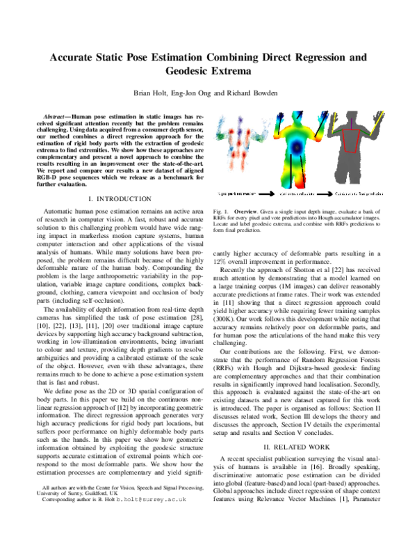 Pdf Accurate Static Pose Estimation Combining Direct Regression And