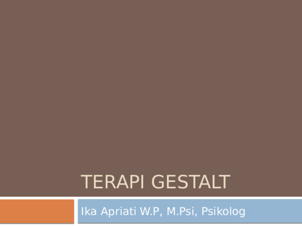 (PPT) terapi gestalt