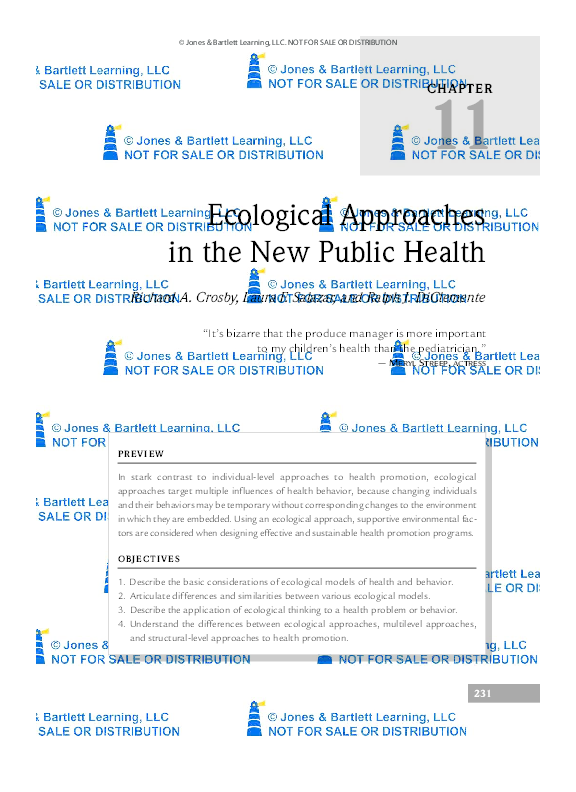 (PDF) Ecological Approaches in the New Public Health