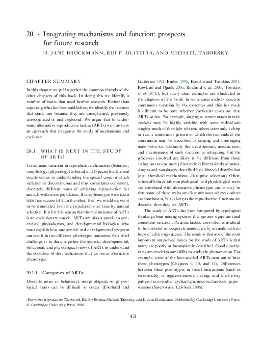 (PDF) Integrating mechanisms and function: prospects for future research