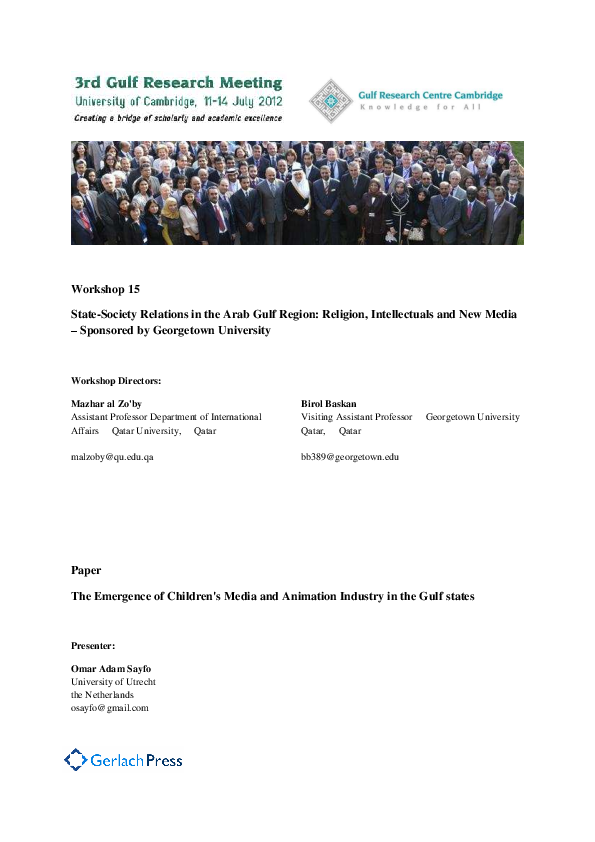 (PDF) The Emergence of Arab Children’s Televisions and Animation ...