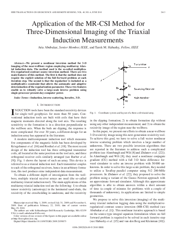 (PDF) Application of the MR-CSI Method for Three-Dimensional Imaging of the Triaxial Induction ...