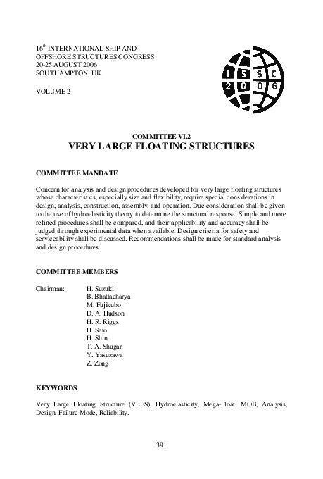 (PDF) Very large floating structures