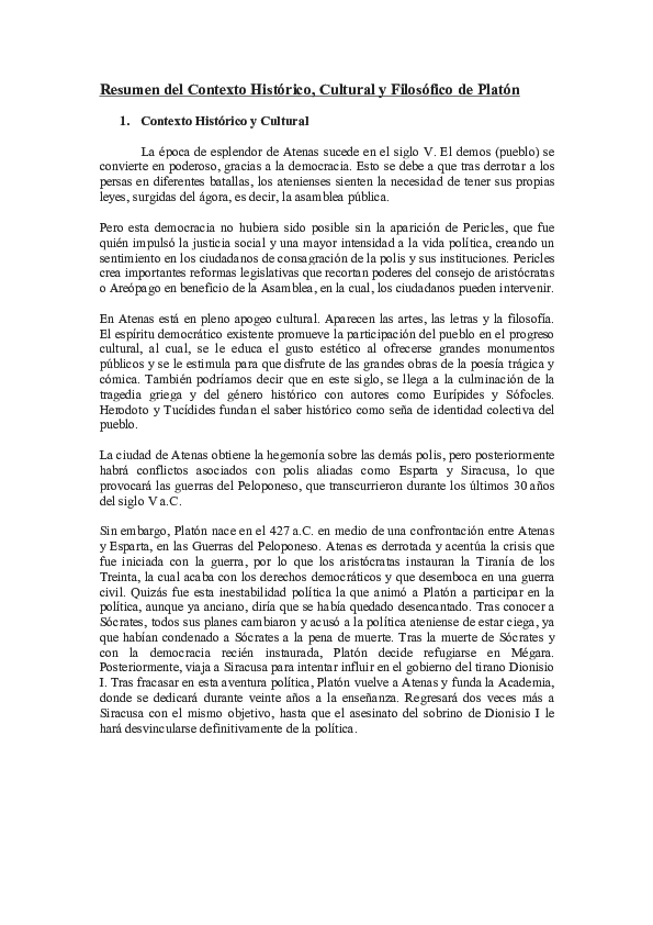 (PDF) Resumen del Contexto Historico