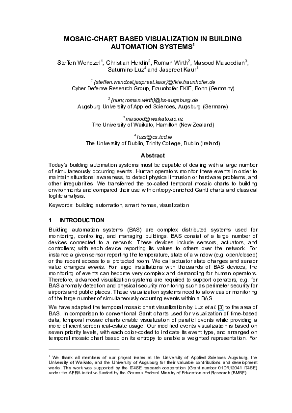 (PDF) MOSAIC-CHART BASED VISUALIZATION IN BUILDING AUTOMATION SYSTEMS