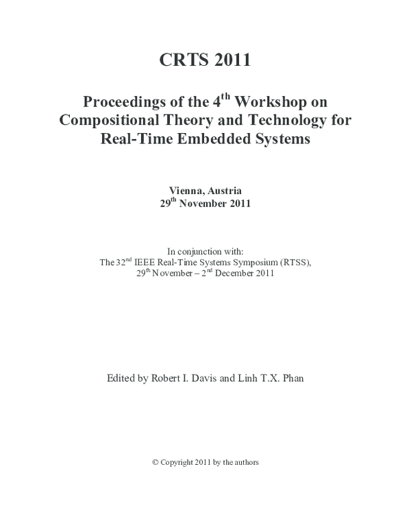 Pdf Opaque Analysis For Resource Sharing In Compositional Real Time Systems