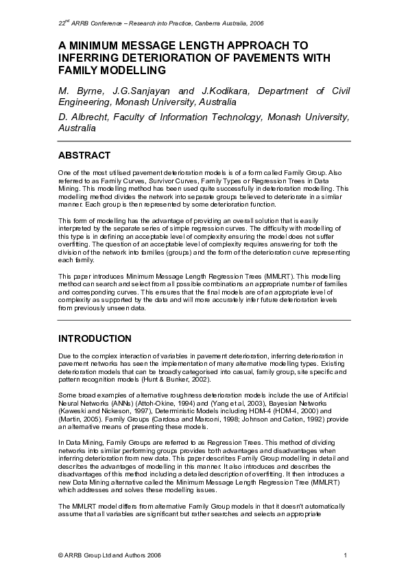 (PDF) A minimum message length approach to inferring deterioration of pavements with family ...
