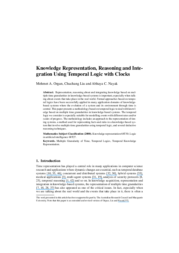 (PDF) Knowledge Representation, Reasoning and Integration Using ...