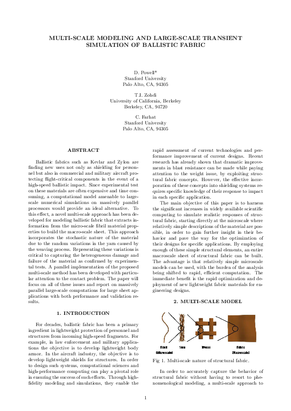 Pdf Multi Scale Modeling And Large Scale Transient Simulation Of