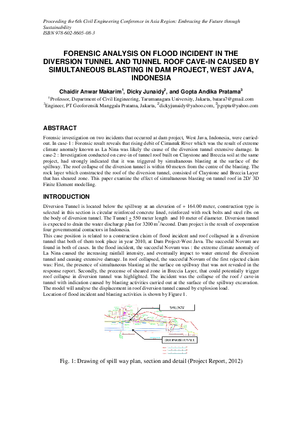 (PDF) FORENSIC ANALYSIS ON FLOOD INCIDENT IN THE DIVERSION TUNNEL AND ...