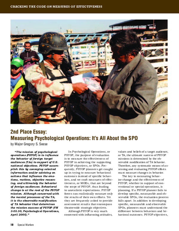 (PDF) Measuring Psychological Operations (PSYOP): It’s All About ...