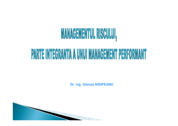 (PDF) Managementul riscului