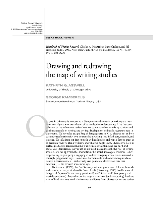 (PDF) Drawing and redrawing the map of writing studies