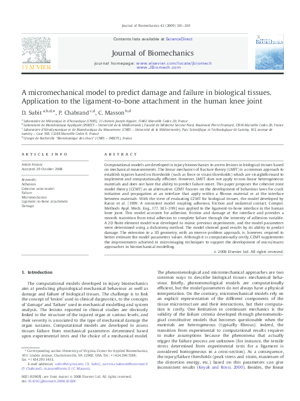 (PDF) A micromechanical model to predict damage and failure in ...