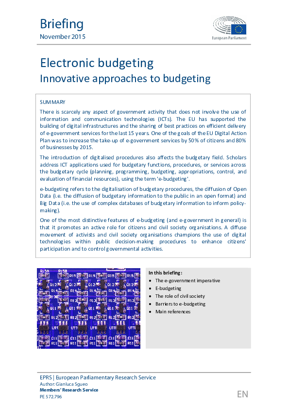 (PDF) Innovative Ways to Budgeting: Electronic Budgeting