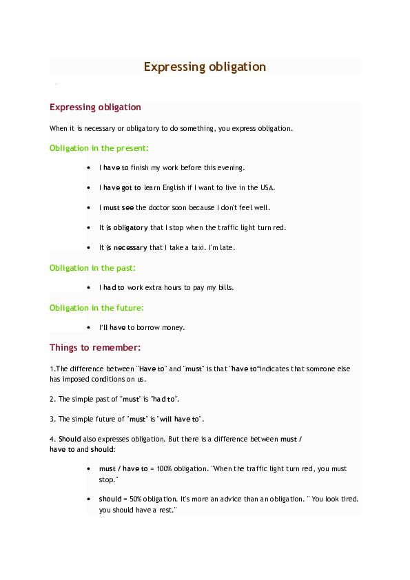 (DOC) Expressing obligation