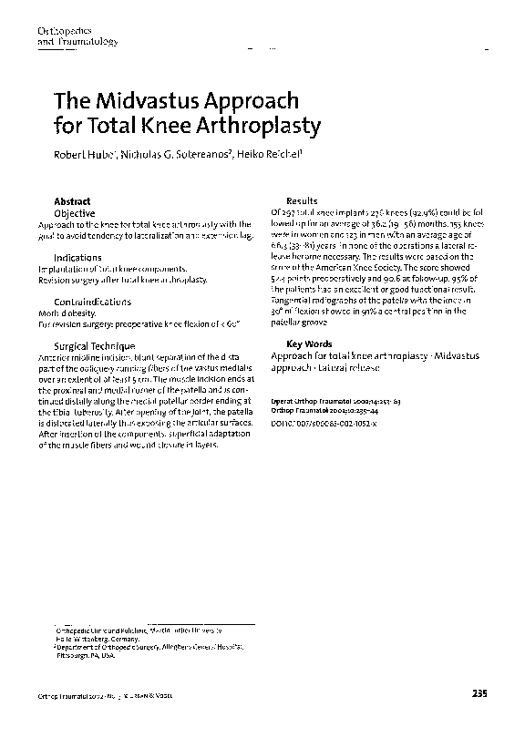 (PDF) Primary Total Knee Arthroplasty | W Norman Scott - Academia.edu