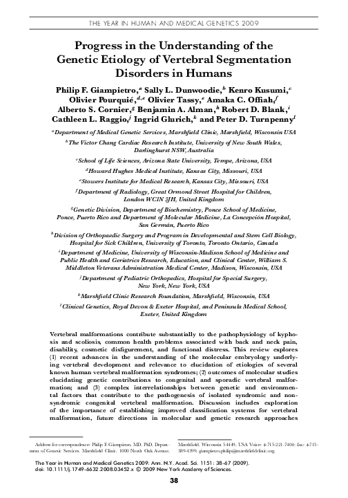 (PDF) Progress in the Understanding of the Genetic Etiology of ...