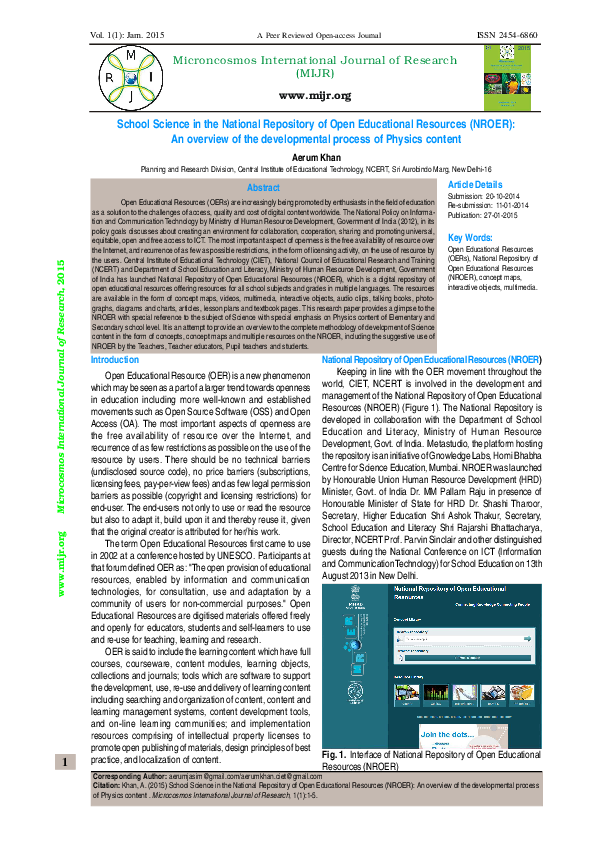 (PDF) School Science in the National Repository of Open Educational ...