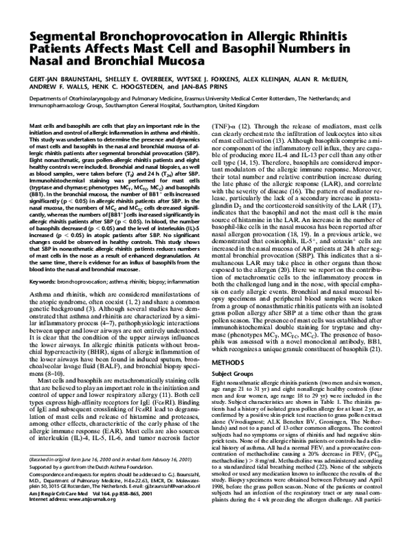 (PDF) Segmental Bronchoprovocation in Allergic Rhinitis Patients ...