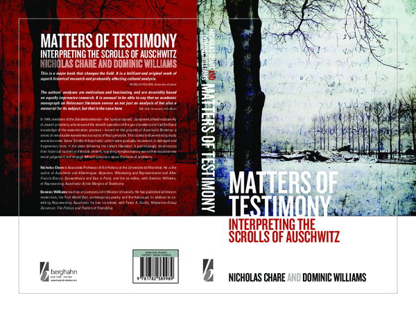 (PDF) Matters of Testimony: Interpreting the Scrolls of Auschwitz (with ...