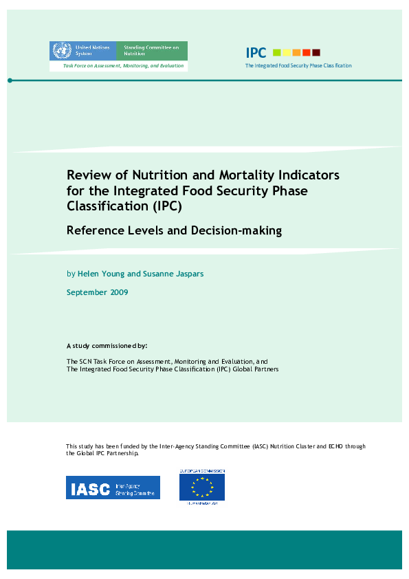 (PDF) Review of Nutrition and Mortality Indicators for the Integrated ...
