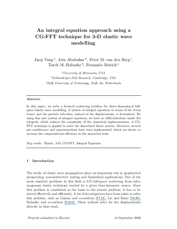 (PDF) An integral equation approach using a CG-FFT technique for 3-D ...